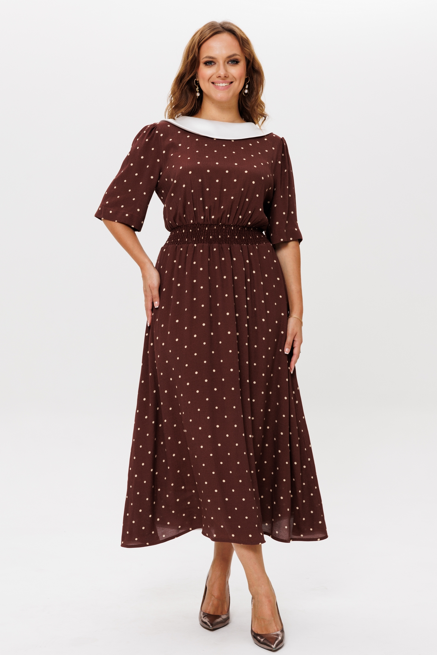 Платье 1206 рыжий MisLana купить в интернет магазине | в наличии